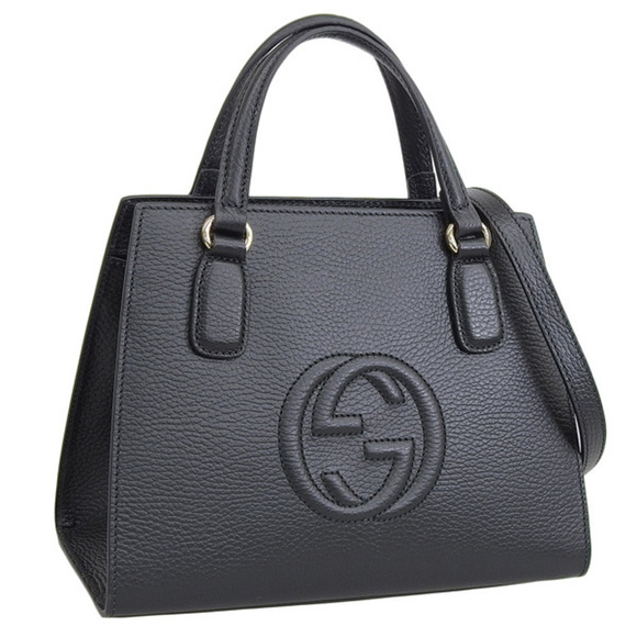 Gucci | Bags | Gucci Outlet Leather Shoulder Bag Black | Poshmark